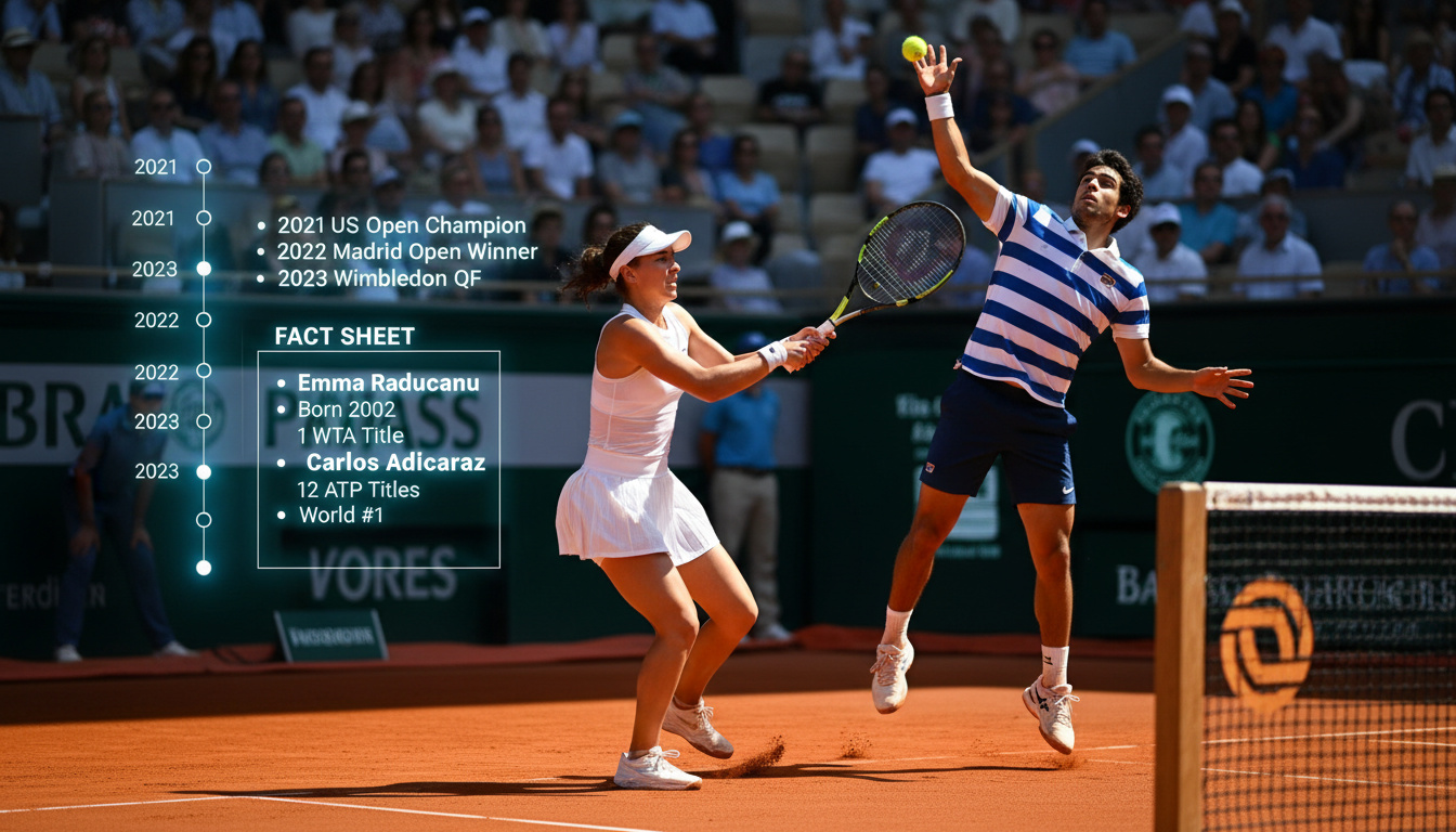Emma Raducanu Carlos Alcaraz Fact Sheet and Timeline - CasinoWire.io
